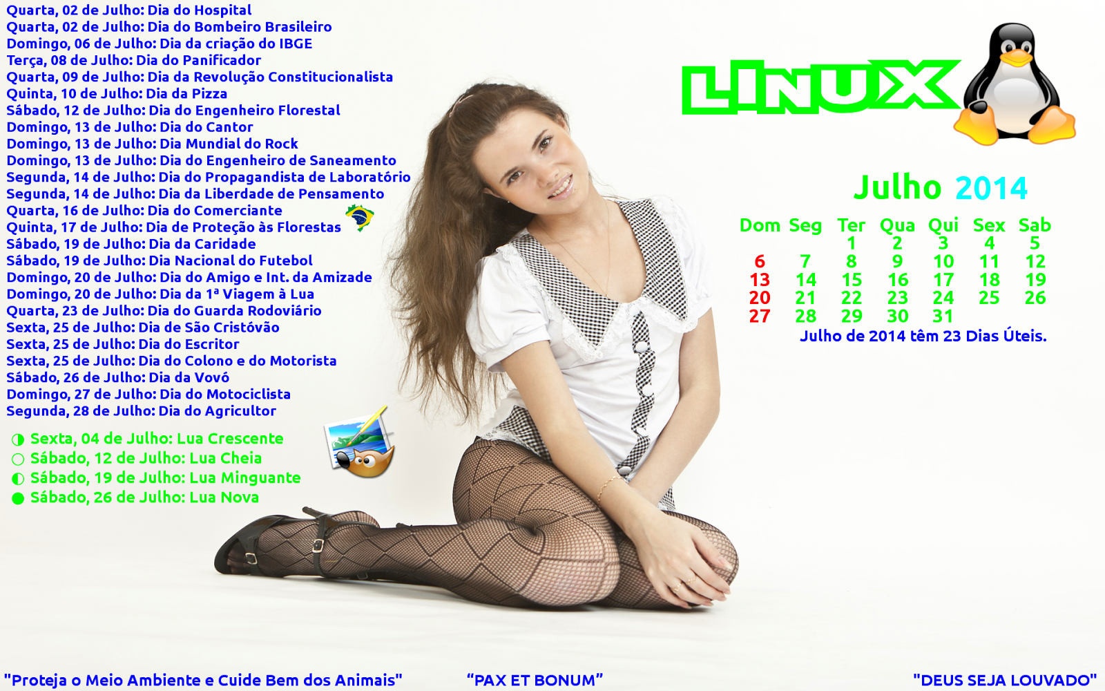 superlinuxmg-br: Sandra Model Calendário Julho 2014 Promo-Gimp-Linux"[1920x1200]"-0007